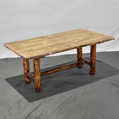 Torched wood table store